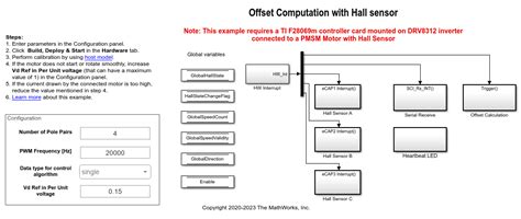 Hall Offset Calibration For Pmsm Matlab And Simulink Example