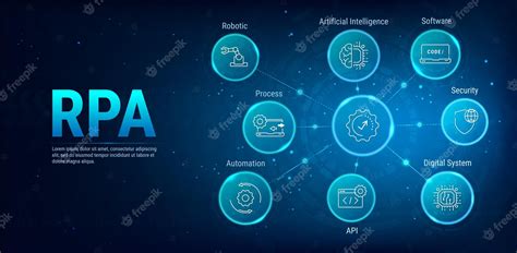 Vetor De ícone Da Web De Banner Rpa Com Palavras Chave Conceito De