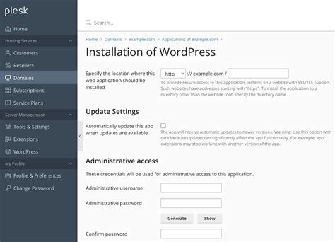 How To Install Wordpress With Custom Settings On Plesk Server Support Cases From Plesk
