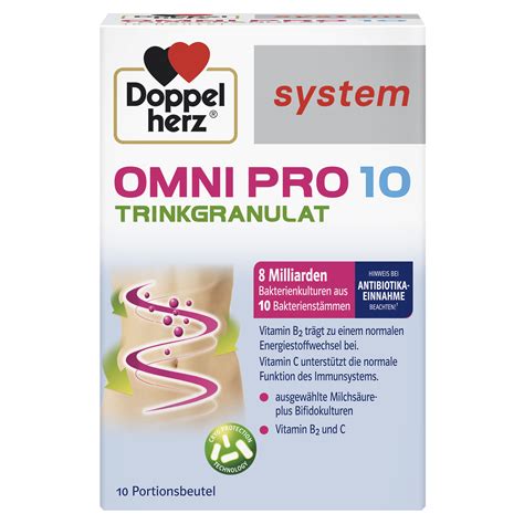 Doppelherz System Омни Про 10 За балансирана и здрава чревна флора х10 гранули за пиене Аптека