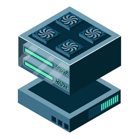 premium vector isometric futuristic server isometric database or data