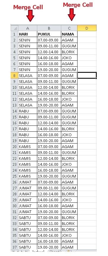 Cara Merge Cell Otomatis Berdasarkan Nilai Cell Yang Sama Menggunakan VBA Macro Onny Putranto Blog