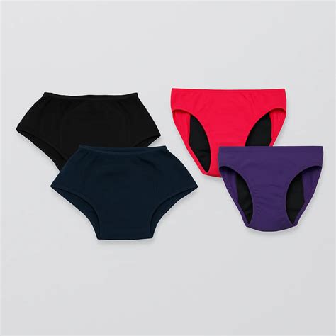 Adira Period Panty Combo 2 Boxers 2 Hipsters For Teens Leakproof Pad Supporting Comfort
