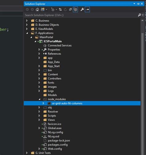Mvc Unable To Install Ui Grid Auto Fit Columns For Angularjs
