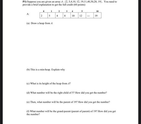 Solved P1 Suppose You Are Given An Array