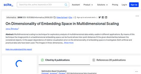 On Dimensionality Of Embedding Space In Multidimensional Scaling
