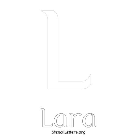 Lara Free Printable Name Stencils With 6 Unique Typography Styles And Lettering Bridges