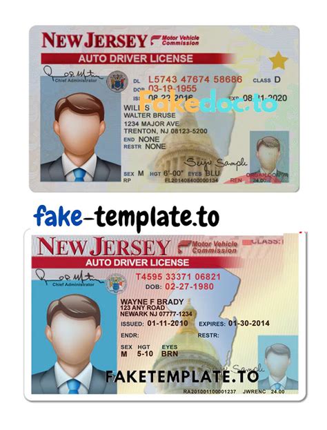 New Jersey Driver License Psd Template Multi Version Faketemplatecc