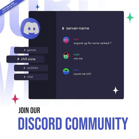 Premium Psd Discord Server Mockup Design Promo Banner