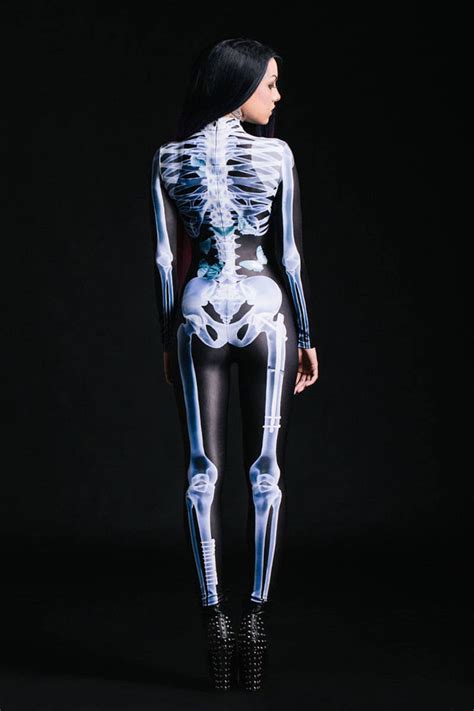 Skeleton Costume Skeleton Bodysuit Sexy Gothic Clothing Etsy
