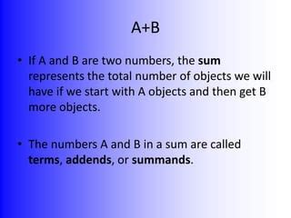 Presentation2 Addition And Subtraction PPTX