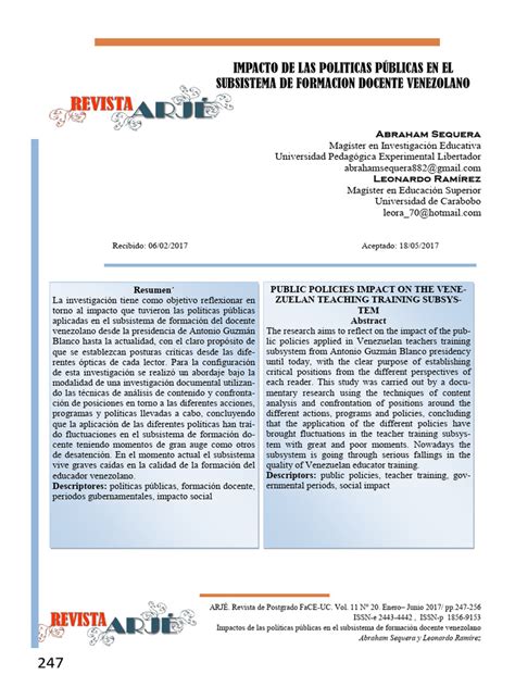 Articulo Ramirez Sequera Pdf Venezuela Hugo Chavez