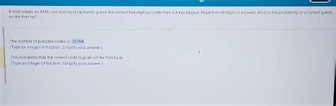 solved a thief steals an atm card and must randomly guess the correct