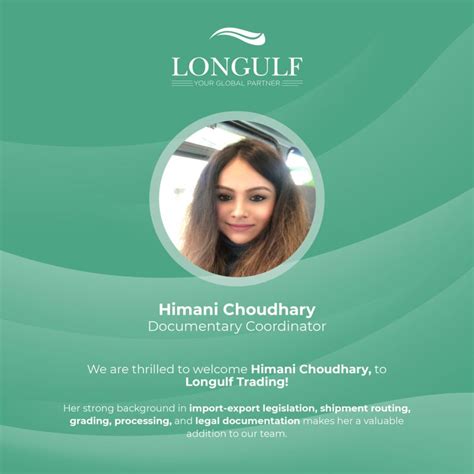 Longulf Trading Uk On Linkedin Excited To Welcome Onboard Himani