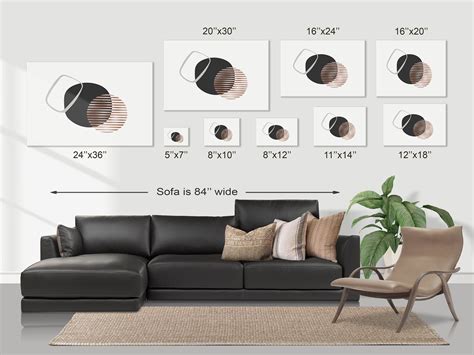 Canvas Size Comparison Chart Canvas Print Size Mockup Canvas Etsy