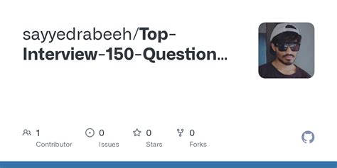 Github Sayyedrabeehtop Interview 150 Questions And Answers Leetcode