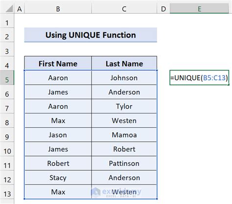 How To Find Unique Values In An Excel Column Methods ExcelDemy