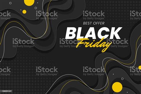 플랫 물결 모양의 블랙 프라이데이 배경 벡터 디자인 일러스트 3차원 형태에 대한 스톡 벡터 아트 및 기타 이미지 3차원 형태 가격 검은색 Istock