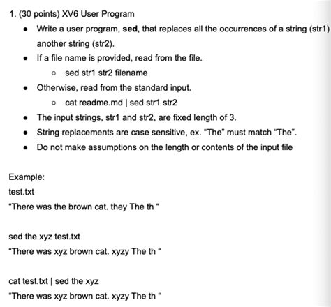 Solved 1 30 Points XV6 User Program Write A User Program Chegg