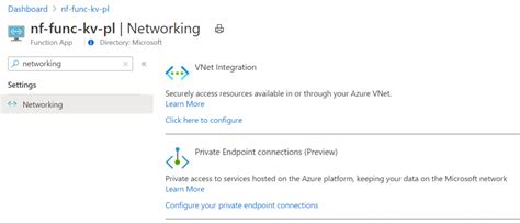 Connect Azure Functions Securely To Key Vault Using Vnet Integration