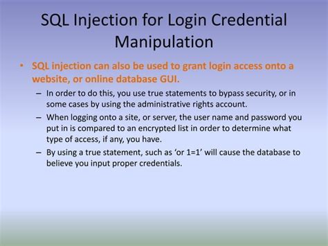 Sql Injections A Powerpoint Presentation Pptx