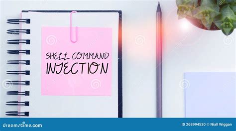 text caption presenting shell command injection business concept used by hackers to execute