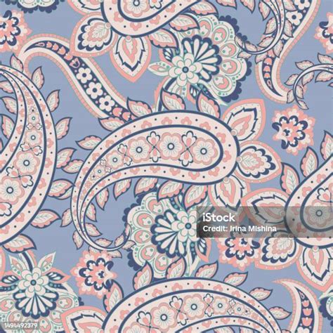 페이즐리 스타일 플로럴 스위플리드 패턴 벡터 장식 다마스스크 배경 0명에 대한 스톡 벡터 아트 및 기타 이미지 0명 꽃 식물 꽃무늬 Istock