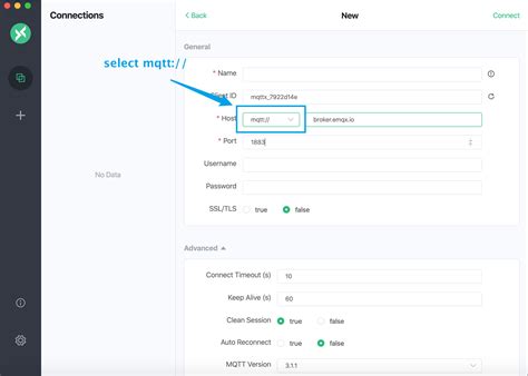 connect to the deployment with mqtt x emqx cloud documentation