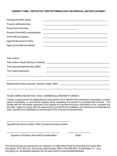 Fillable Online Tree Removal Consent Form Fax Email Print PdfFiller