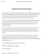 Techniques For Environmental Forecasting Pdf AM Techniques For Environmental