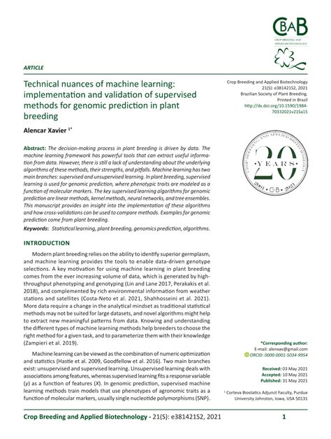 PDF Technical Nuances Of Machine Learning Implementation And Validation Of Supervised Methods