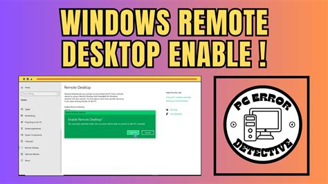 How To Enable Remote Desktop On Windows Youtube