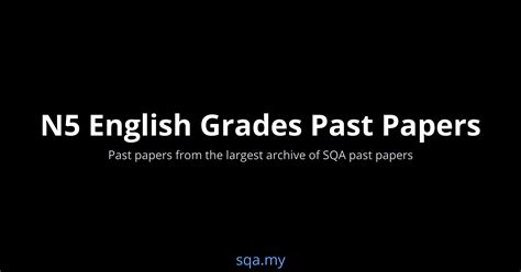 N5 English Grade Boundaries Sqa My