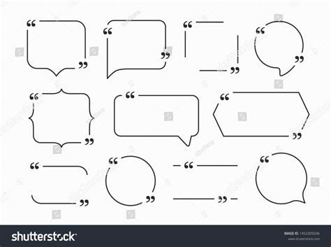 Quote Box Frames Set Isolated On Stock Vector Royalty Free Shutterstock