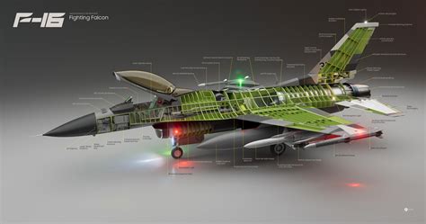 Darren Hall Visualization F 16 Fighting Falcon Cutaway