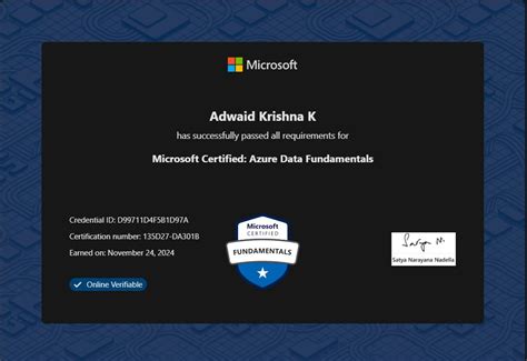 Adwaid Krishna K On Linkedin Microsoftazure Dp900 Azuredatafundamentals Datascience