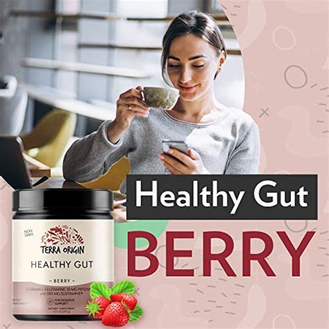 Terra Origin Healthy Gut Berry with L-Glutamine, Zinc, Glucosamine ...
