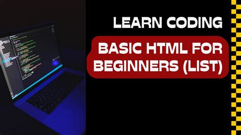 Html For Beginners Ordered And Unordered Lists Tag In Html Youtube