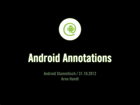 android annotations speaker deck