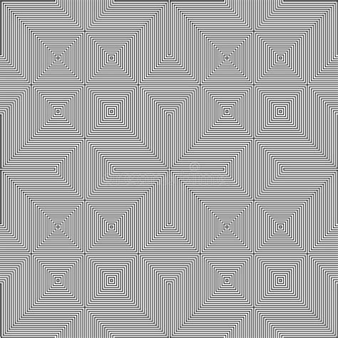 Abstract Vector Seamless Moire Pattern With Cubic Lattice Lines Stock Vector Illustration Of