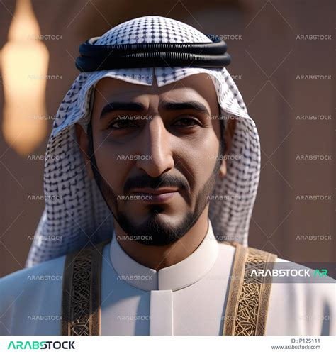 الاهتمام بالمظهر الخارجي صورة مقربة لرجل عربي خليجي سعودي يرتدي البشت