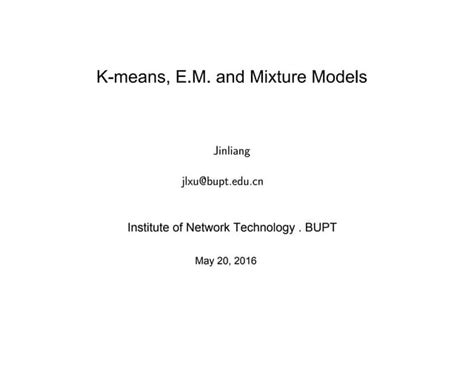 Clustering：k Means Expect Maximization And Gaussian Mixture Model