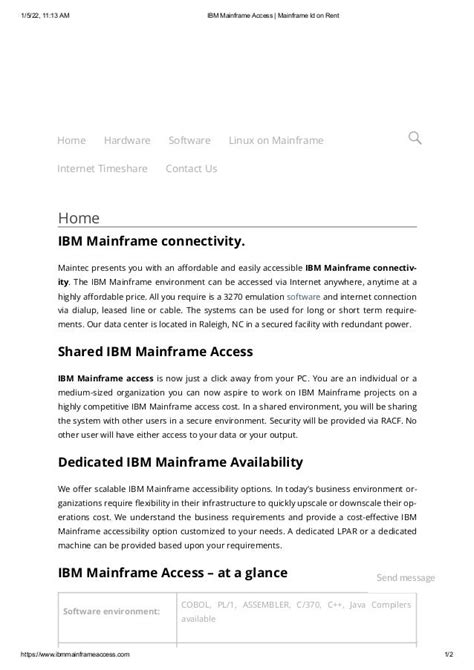 Ibm Mainframe Access Pdf