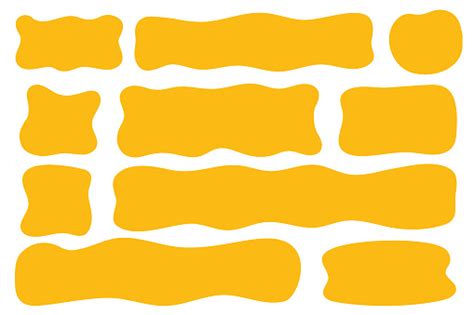 사각형 모양 유기적 텍스트 상자 프레임 벡터 사각형 손 그려진 얼룩 추상 낙서 귀여운 유기적 거품 곡선 가장자리가 있는 배너용 불규칙한 유체 스티커 귀여운에 대한 스톡 벡터