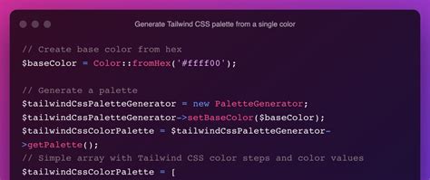 How To Generate A Full Tailwind CSS Palette From A Single Color DEV