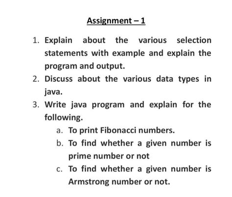 Solved 1 Explain About The Various Selection Statements
