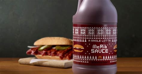 Mcdonalds Mcrib Is Back With Jugs Of Sauce For Sale