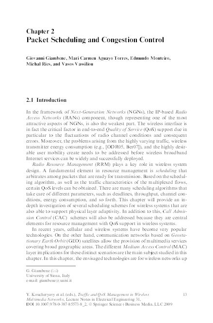 Pdf Packet Scheduling And Congestion Control