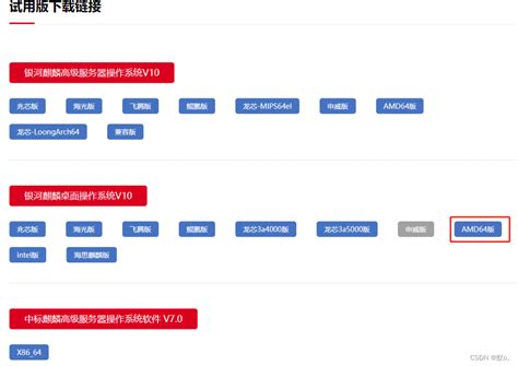 详细介绍：国产操作系统银行麒麟v10的下载和安装麒麟v10下载 Csdn博客