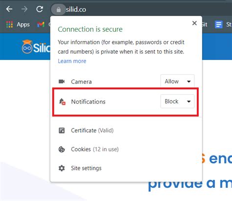 Unblock Allow Notification